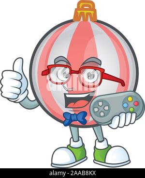 Holding gamer mascot on cartoon yellow autumn leaves Stock Vector Image ...