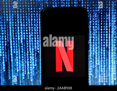 Netflix logo seen displayed on a smartphone Stock Photo - Alamy