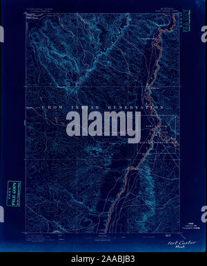 Fort Custer, Montana, map 1894, 1:125000, United States of America by ...
