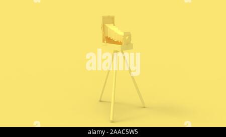 3d rendering of a vintage harmonica camera isolated in studio Stock ...