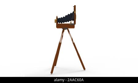 3d rendering of a vintage harmonica camera isolated in studio Stock ...