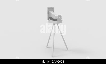3d rendering of a vintage harmonica camera isolated in studio Stock ...