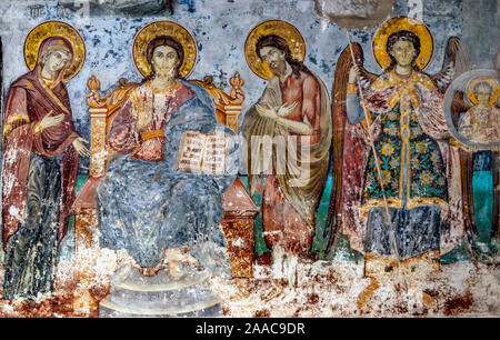 Icons at the Church of the Protaton in Karyes at Mount Athos, Greece ...