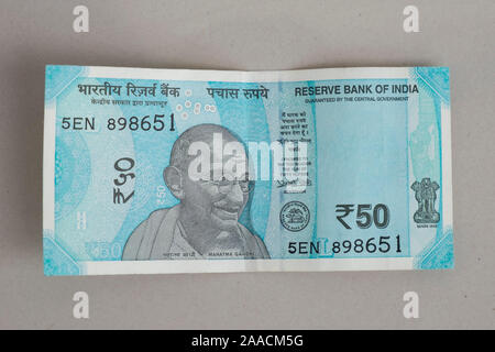 New Indian currency of 50 rupee note Stock Photo - Alamy