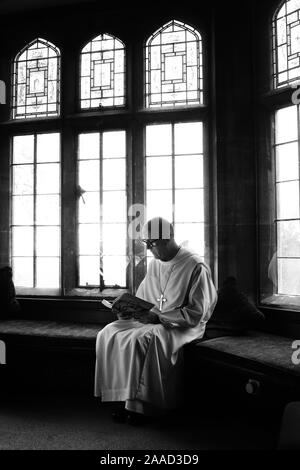 Father Martin, The Father Abbott of Prinknash Monastery Stock Photo - Alamy