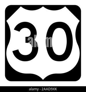 US route 30 sign Stock Photo - Alamy