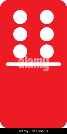 red dominoes vector symbol template Stock Vector Image & Art - Alamy