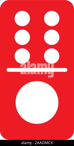 red dominoes vector symbol template Stock Vector Image & Art - Alamy