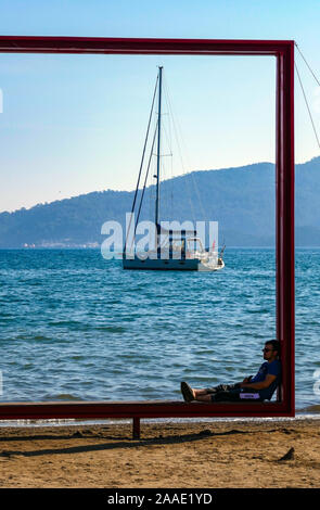 yacht in Mediterranean Sea Marmaris, Turkey Stock Photo - Alamy
