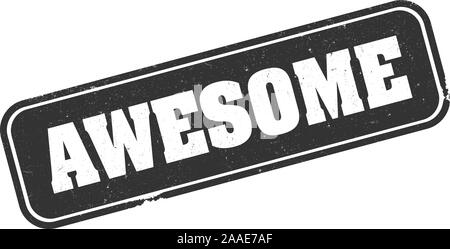 Awesome rubber stamp Stock Vector Image & Art - Alamy