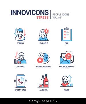 stress relief line icon, outline symbol, vector illustration, concept ...