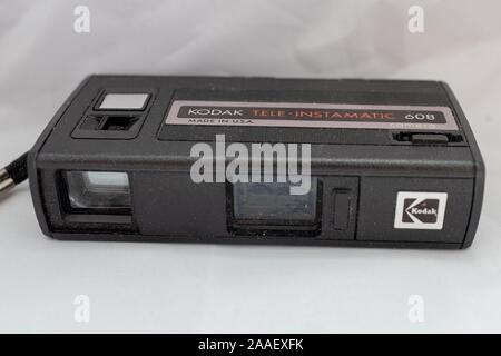 Close-up of Kodak Tele-instamatic 608 pocket 110 format analog film ...
