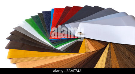 Samples for lamination. Multi-colored laminate. Color palette Stock ...