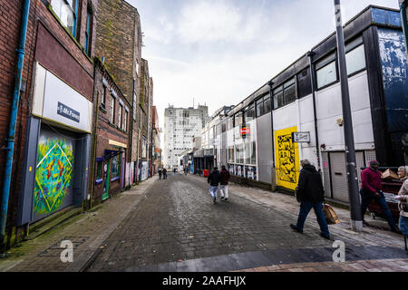 Shops and businesses in one of the poorer areas of Stoke on Trent ...