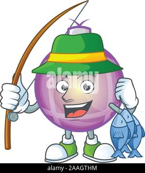 Fishing lamp yellow with cartoon character shape Stock Vector Image ...