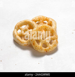 Fried and Spicy wheel Snacks or Fryums (Snacks Pellets) served in a ...