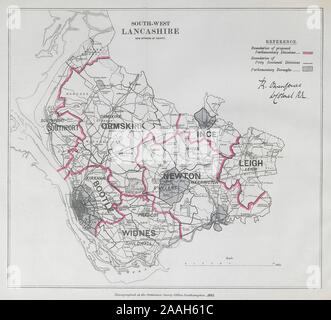Lancashire Parliamentary County. BOUNDARY COMMISSION. Close 1917 old ...