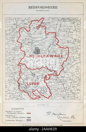 Bedfordshire Parliamentary County. BOUNDARY COMMISSION. Close 1917 old ...
