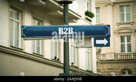 Street Sign the Direction Way to B2B Stock Photo - Alamy