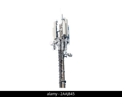 Radio mast isolated on white background Stock Photo - Alamy