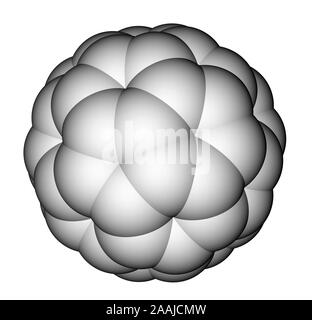 Model of Buckminsterfullerene C60 Molecule, allotrope of fullerene ...