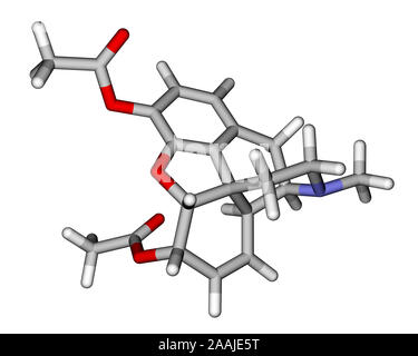 Chemical structure of heroin (diacetylmorphine) narcotic drug Stock ...