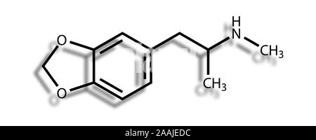 Structural formula of the methamphetamine crystal meth molecule Stock ...