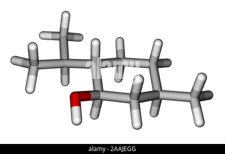 Menthol molecule 3D render chemical structure Stock Photo - Alamy