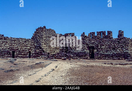 Qasr Al-Azraq, old castle in the Jordan desert, Jordan, Middle East ...