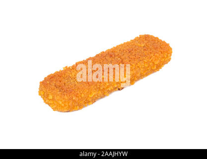 Fish stick in batter isolated on white background, top view Stock Photo ...