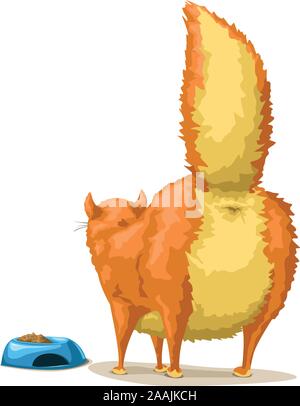 Adorable cartoon tabby cat with blue eyes looking forward. Cute tabby ...