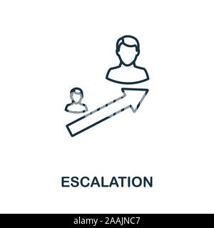 Escalation icon symbol. Creative sign from crm icons collection. Filled ...