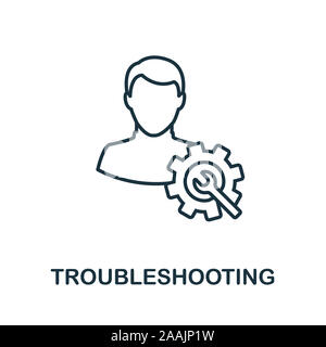 Troubleshooting icon symbol. Creative sign from icons collection ...