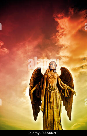 angel and divine light Stock Photo - Alamy