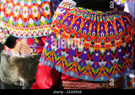Inuit women wearing traditional Greenlandic national costume or ...