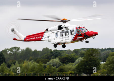 Agusta-Westland AW-189 Coastguard rescue helicopter pictured in north ...