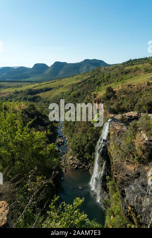 Aerial view of Lisbon Falls in Graskop, Mpumalanga, South Africa Stock ...