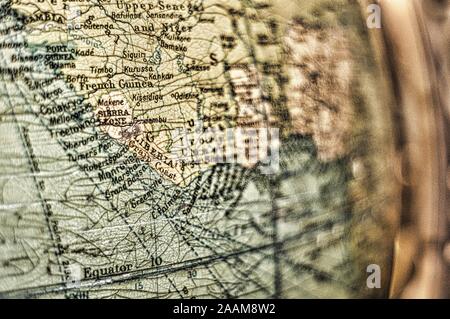 Old Map Liberia Stock Photo - Alamy