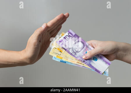 Money of Philippines. Philippine peso bills. PHP banknotes. 50 pesos ...