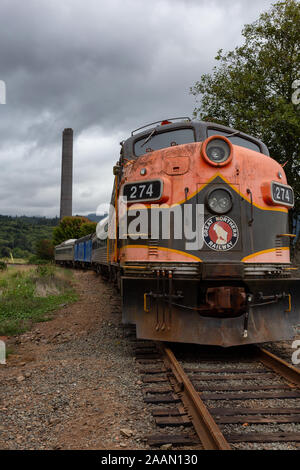 Garibaldi, Oregon, United States - September 7, 2019: Old Train on the ...