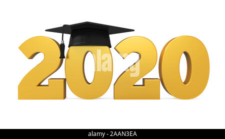 2020 Graduation Cap Isolated Stock Photo - Alamy