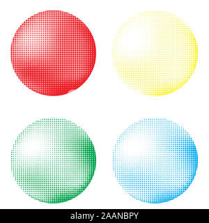 Halftone Pattern. Set of Dots. Dotted Texture. Overlay Grunge Template ...