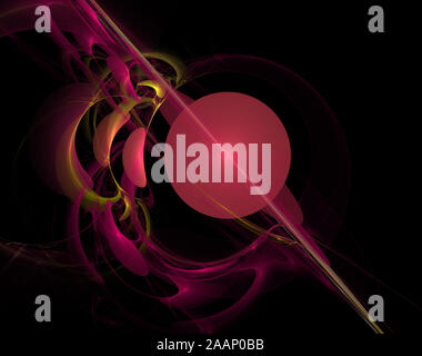 Elegant bright sophisticated background with ribbons or discs and rings ...