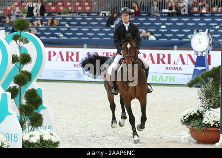 VERONA, ITALY - NOV 09: Scott Brash competing with his horse Hello ...