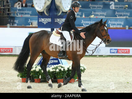 VERONA, ITALY - NOV 09: Scott Brash competing with his horse Hello ...