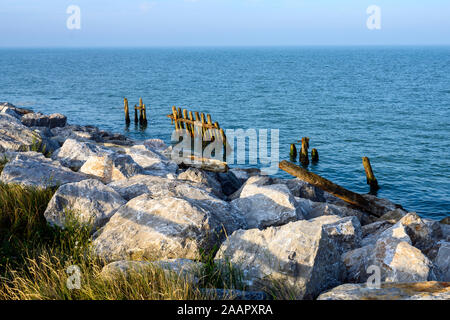 Rock armour coastal defences Stock Photo - Alamy