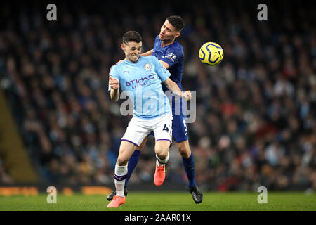 Manchester City's Phil Foden and Chelsea's Cole Palmer battle for the ...