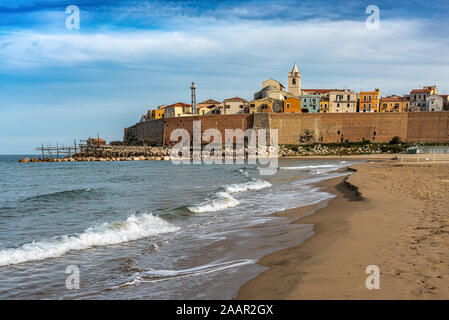 The beach of Termoli, city in the Campobasso province, Molise, Italy ...