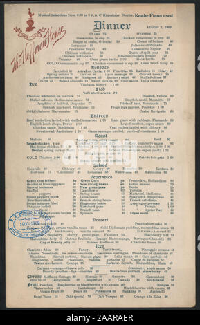 DINNER (held by) HOFFMAN HOUSE (at) (HOTEL;) PRICES INCLUDED; COMPLETE ...