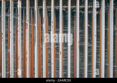 Radiator grille from the air conditioner texture. Close up car air ...